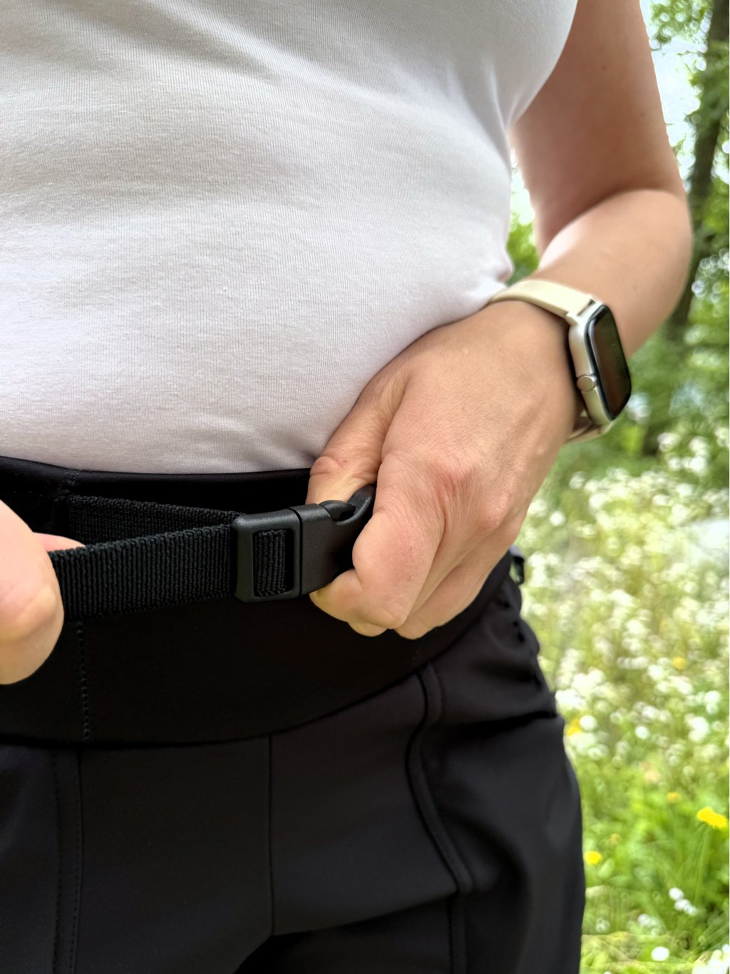 Dámské kalhoty ZIMNÍ - černé s nastavitelným pasem 4dox