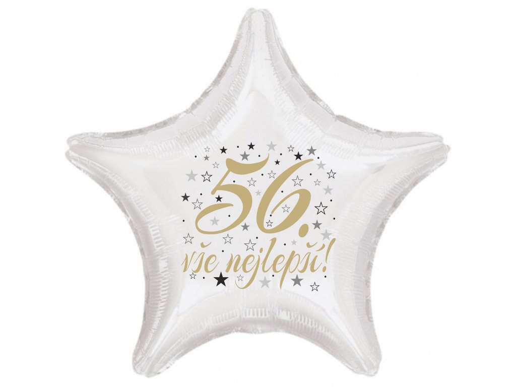56. narozeniny balónek hvězda - balonky.cz