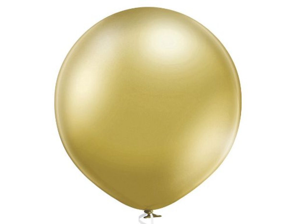 B250 balónek chromový zlatý 60 cm - balonky.cz