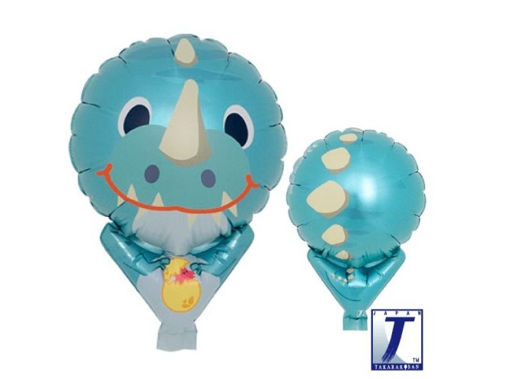 Mini balónek dinosaurus Triceratops - dekorace na dort i balónkovou ...