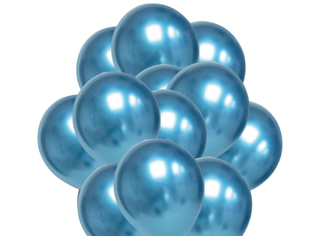 Balónky chromové modré 20 ks 30 cm - balonky.cz