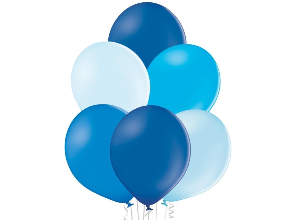Mix modrých balónků 10 kusů - balonky.cz