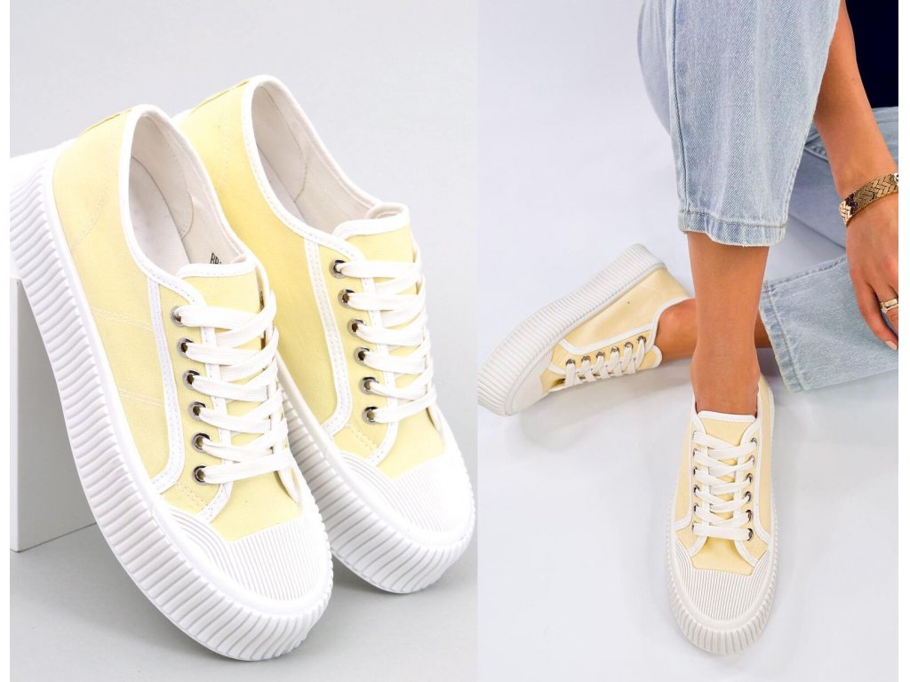 Vysoké tenisky Vic žluté | BELER fashion