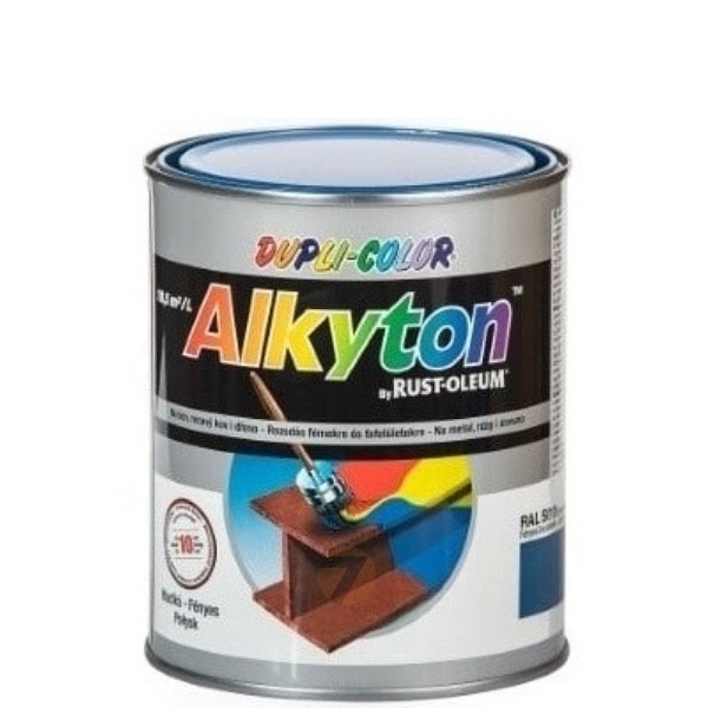 Alkyton RAL 5010 antikorozní lesklá barva modrá 0,75L - ColorShop.cz