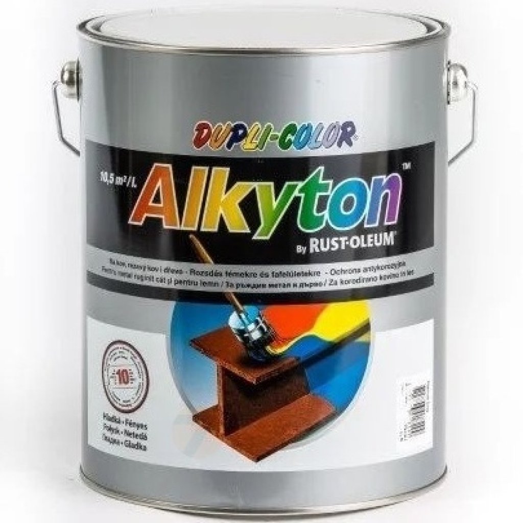 Alkyton RAL 7035 světle šedá antikorozní barva 5 L - ColorShop.cz