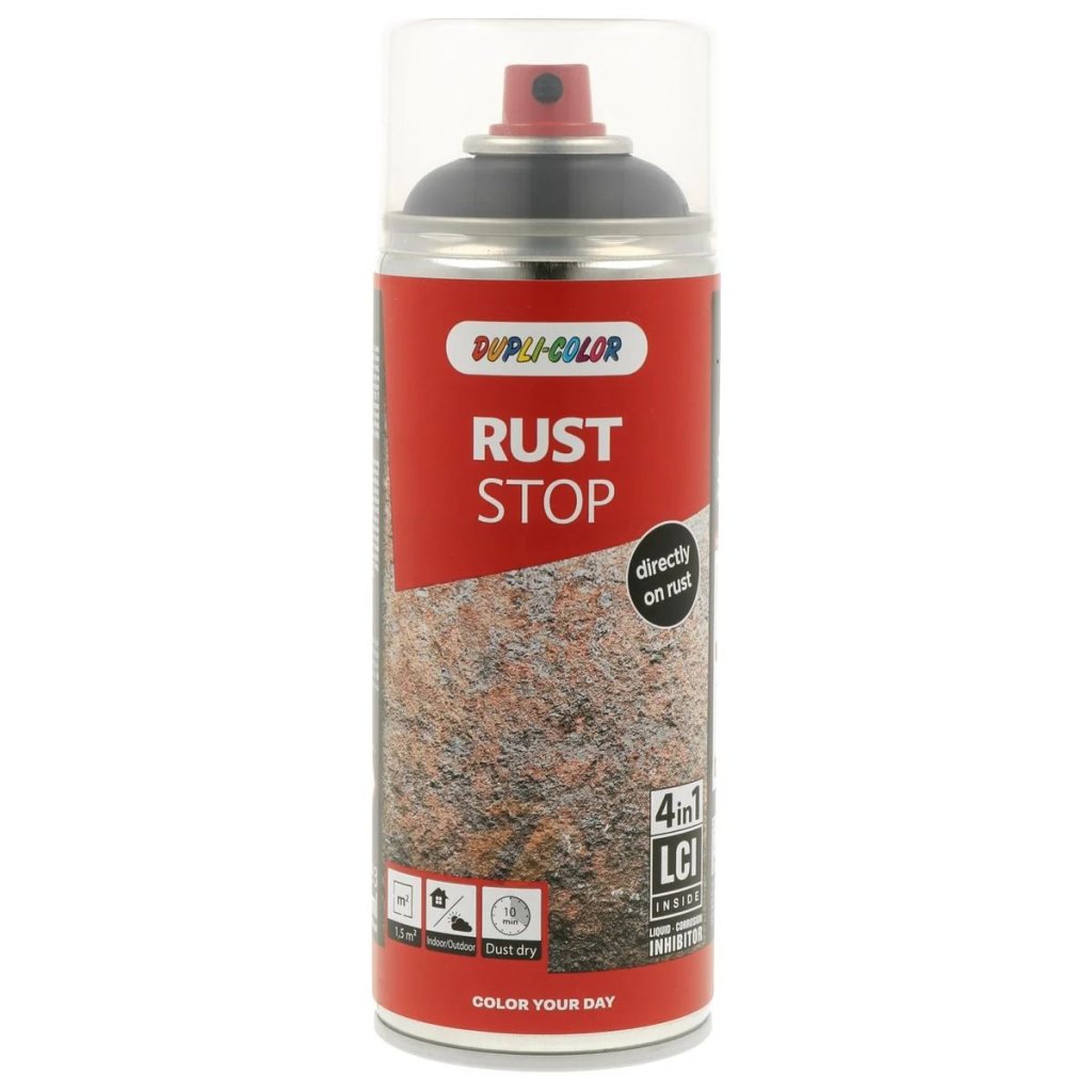 Dupli-Color Rust Stop 4v1 RAL 9005 černá Spray 400 ml - ColorShop.cz