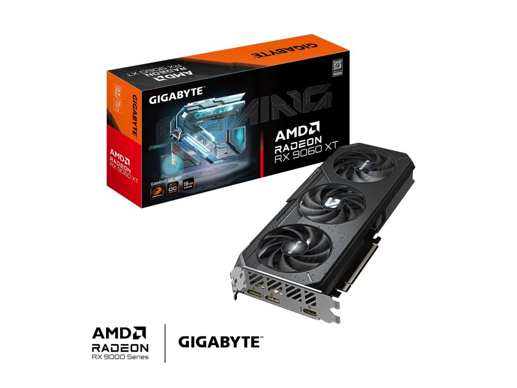 GIGABYTE Radeon RX 9060 XT Gaming OC (GV-R9060XTGAMING OC-16GD) - Axes ...