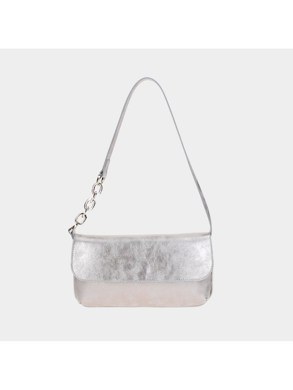 Kabelka Elega Milly stříbrná psaníčko - LA GABRIELLA