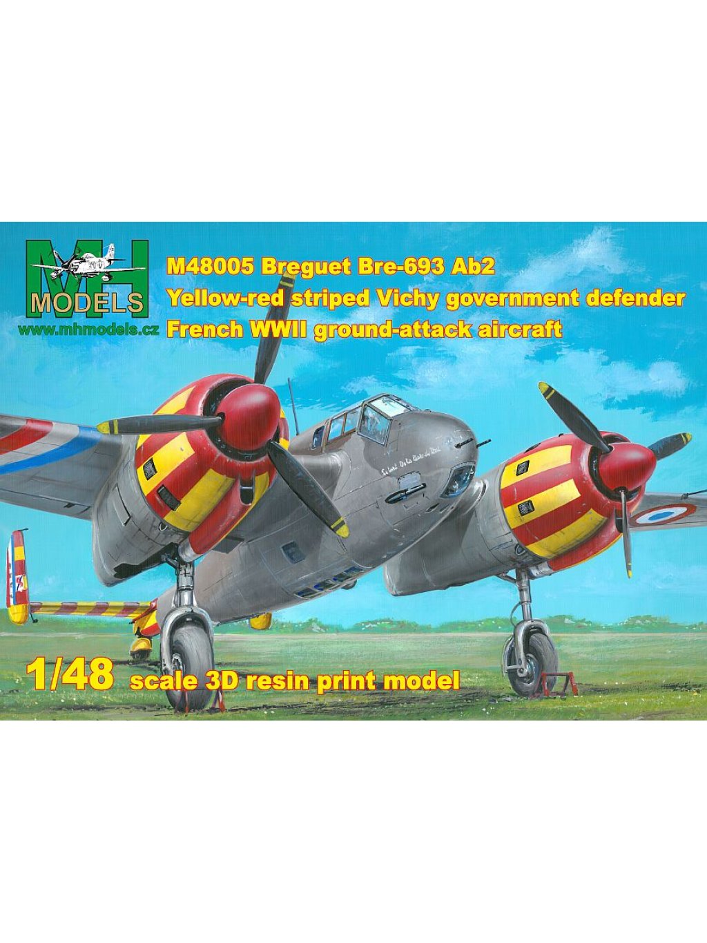 Breguet Bre.693AB2 Red-Yellow striped Vichy Government defender | MH Models
