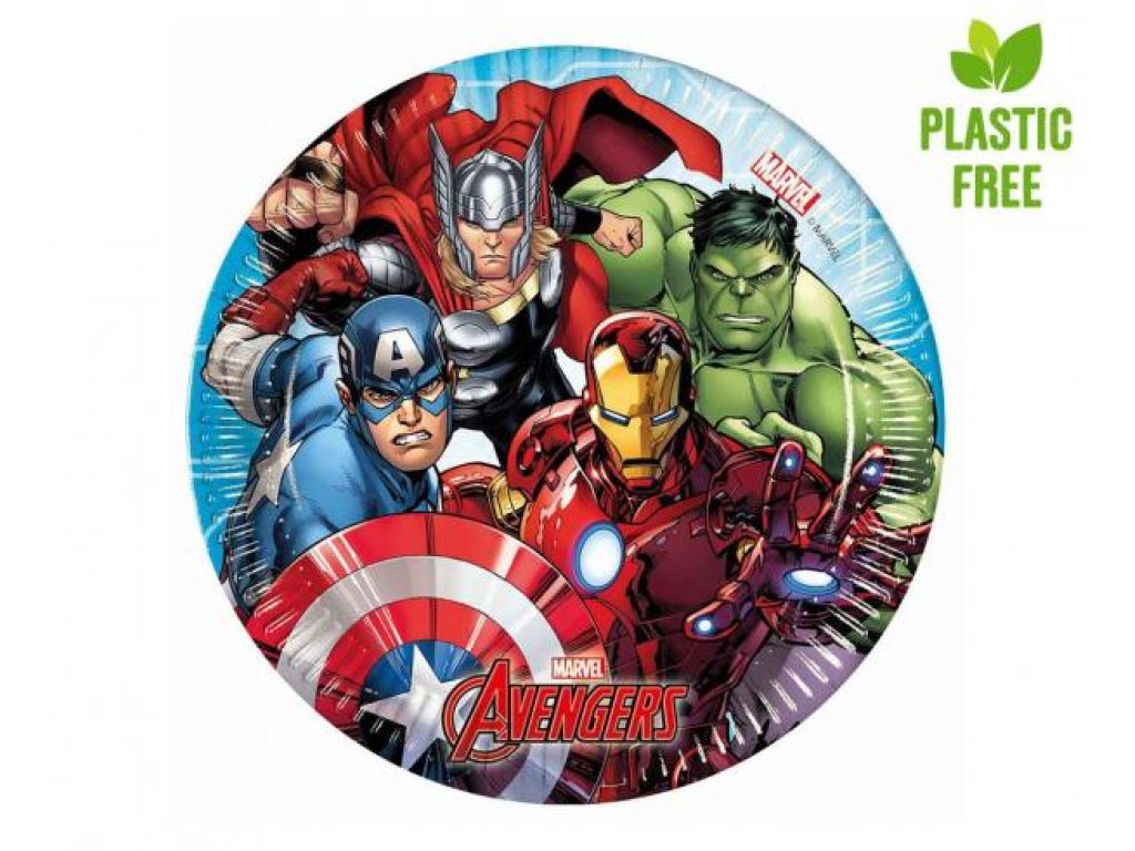 Avengers talířky papírové 8 ks 20 cm - Narozeniny-party.cz