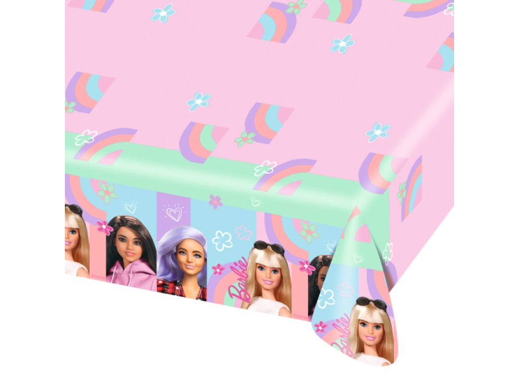 Barbie ubrus papírový 120 cm x 180 cm - Narozeniny-party.cz