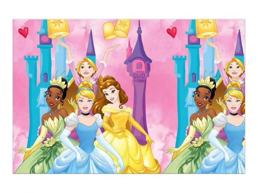 Princess ubrus 180 cm x 120 cm - Narozeniny-party.cz