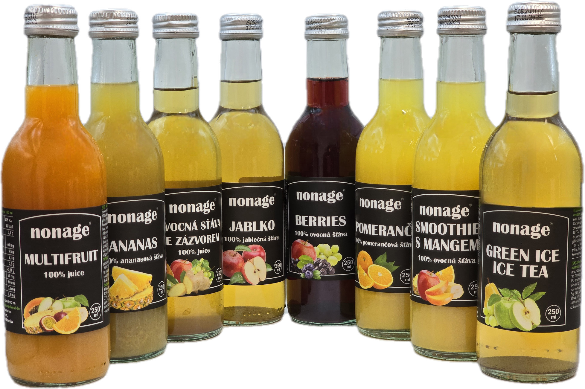 Džusy 250 ml bez přidaného cukru. - nonage