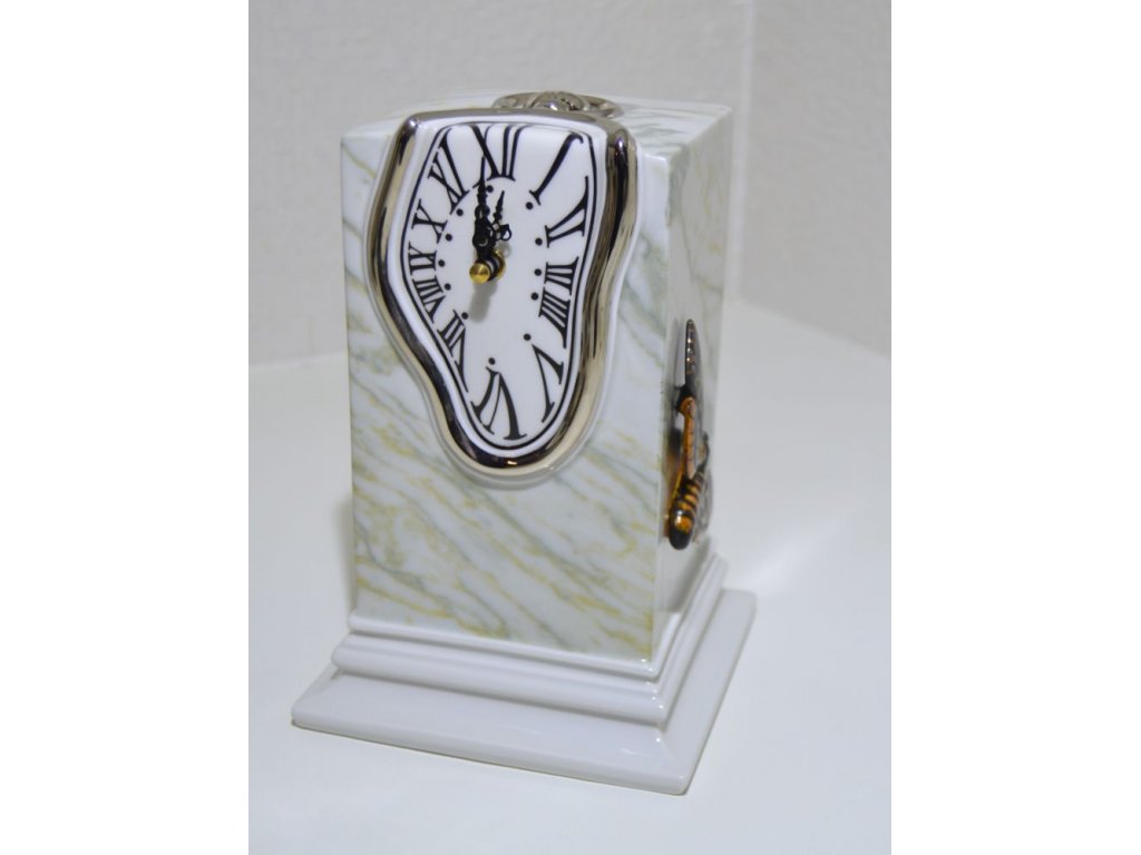 Salvador Dali melted clock Czech grey porcelain Royal Dux - Cibulák ...