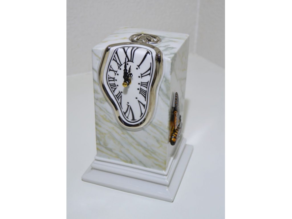 Salvador Dali melted clock Czech grey porcelain Royal Dux - Cibulák ...