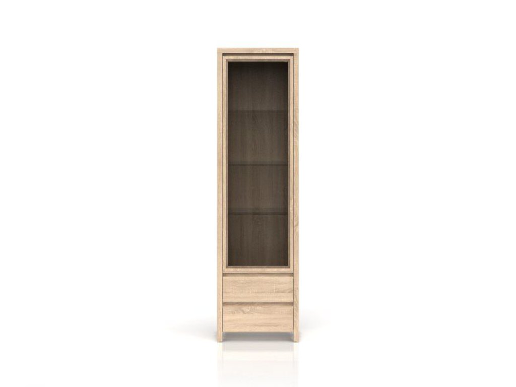KASPIAN REG1W2S vitrína dub sonoma 56 - sedacisoupravy-holcik.cz
