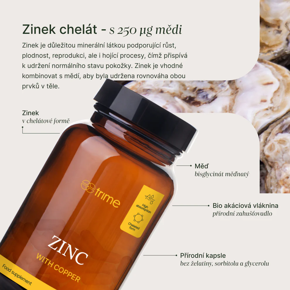 Trime Zinek chelát 15 mg + měď - UpLife.cz