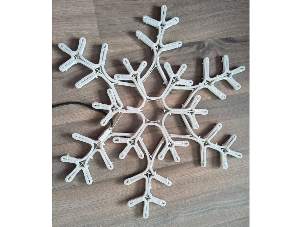 Venkovní dvoubarevná vánoční LED neonová vločka profi - Vánoční osvětlení