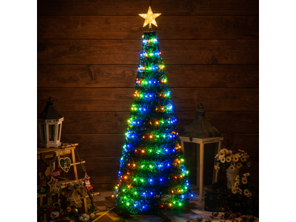 Vánoční venkovní strom RGB LED 150 cm-234 LED diod - Vánoční osvětlení