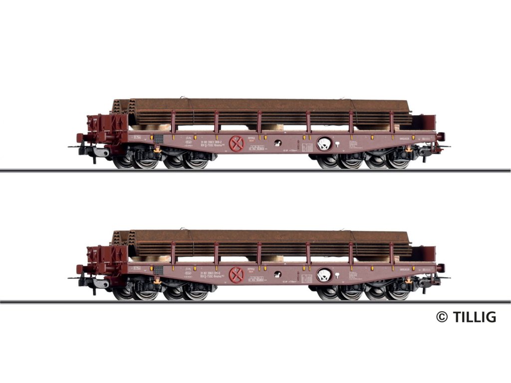 H0 - Plošinový vůz s nákladem TSS Cargo a.s., typ Rmms 662, epocha VI - Tillig 70073 | Vlaky Zezulka