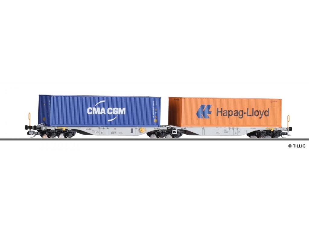 TT - Kontejnerový vůz Sggmrss 578.0 Hapag-Lloyd - Tillig 18063 | Vlaky ...