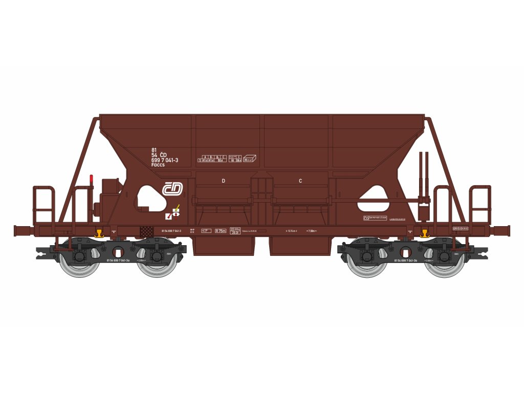 TT - Samovýsypný vůz číslo 1, ČD / typ Faccs - Igra Model 96500003 ...